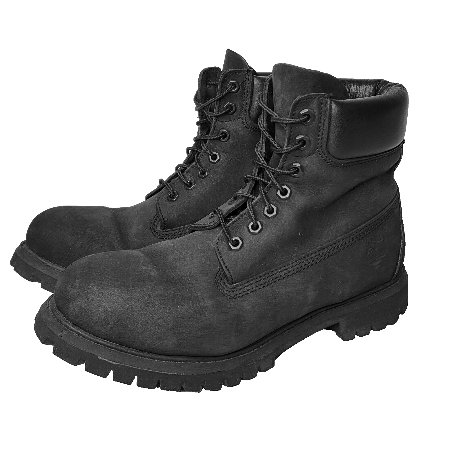 Timberland Black Nubuck Boots 6 Inch Premium Waterproof 10073 Mens Size ...
