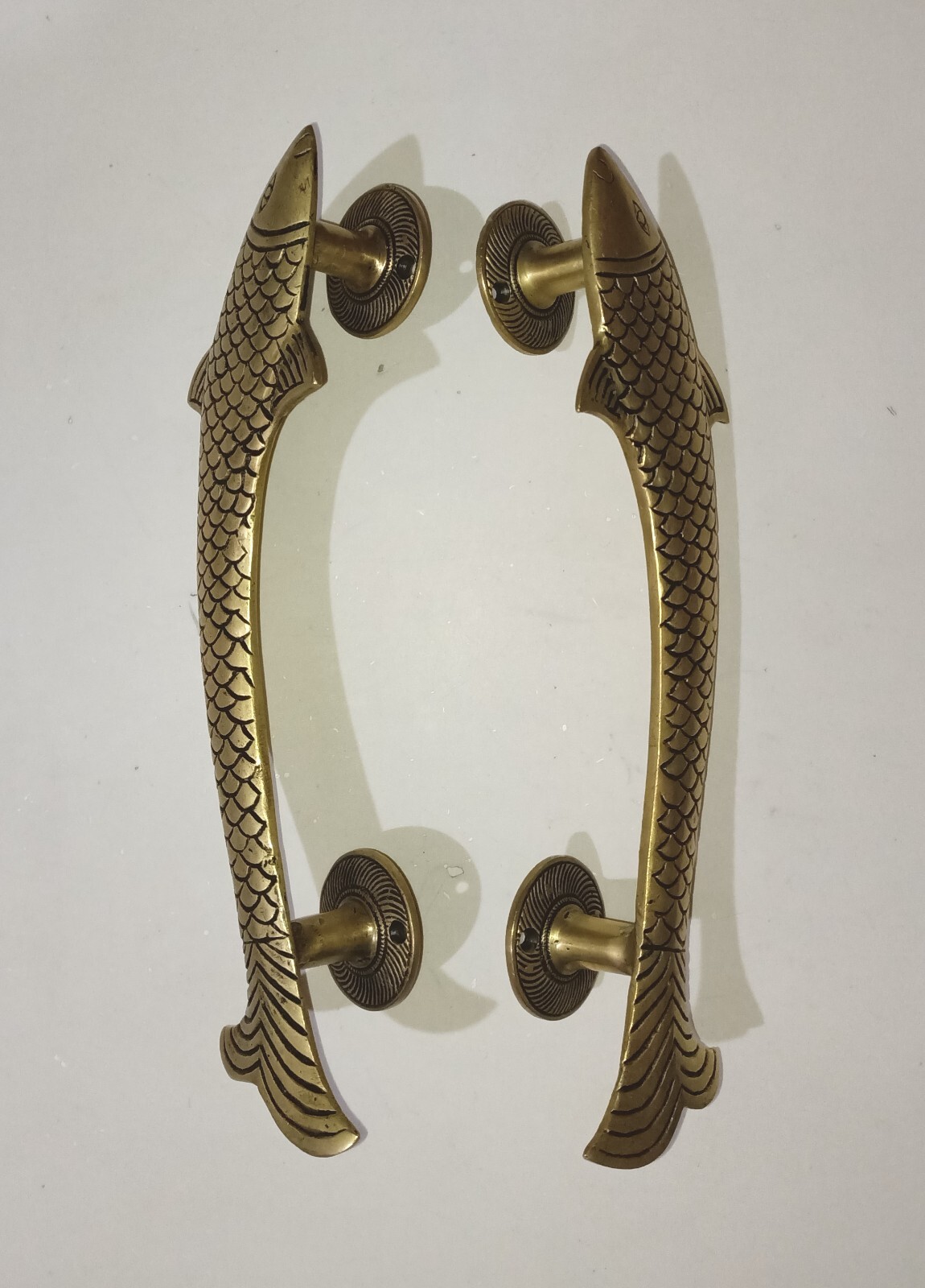 Gold Fish Design Door Pull Set Brass Sea Creature Fish Theme Decor ...