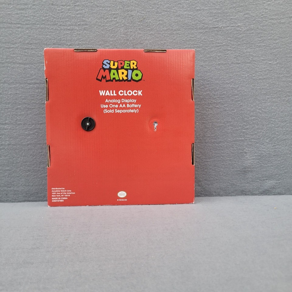 Super Mario Wall Clock Red Mario Clock Analog Display 10" Clock | eBay