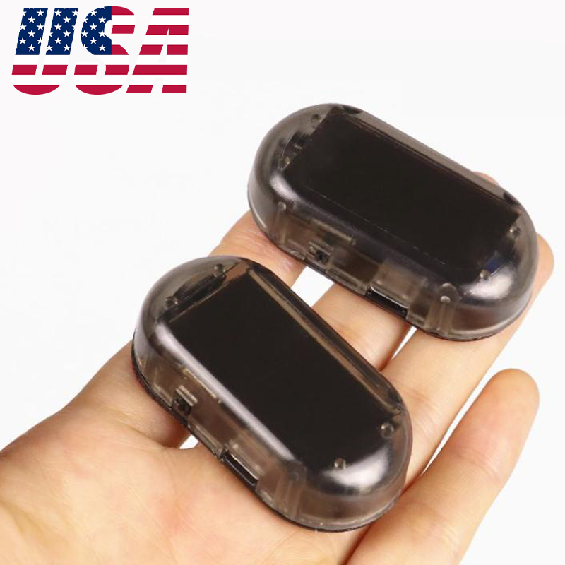 1/6PC Solar Power Car Fake Alarm LED Anti-Theft Warning Lights Flashing ...
