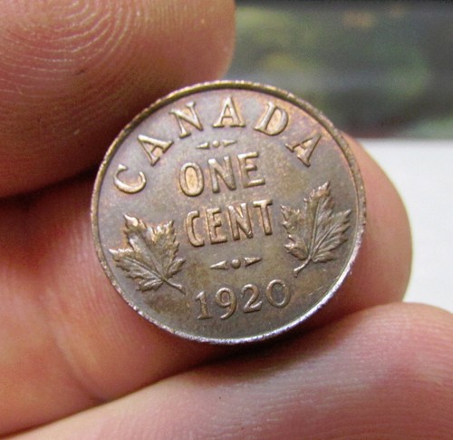 antique 1920 Canada Penny one cent coin, nice condition, fun ...