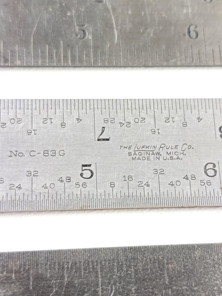 Pattern Maker Shrink Rules (3) Starrett & (3) Lufkin 12” Lot of 6 Made ...