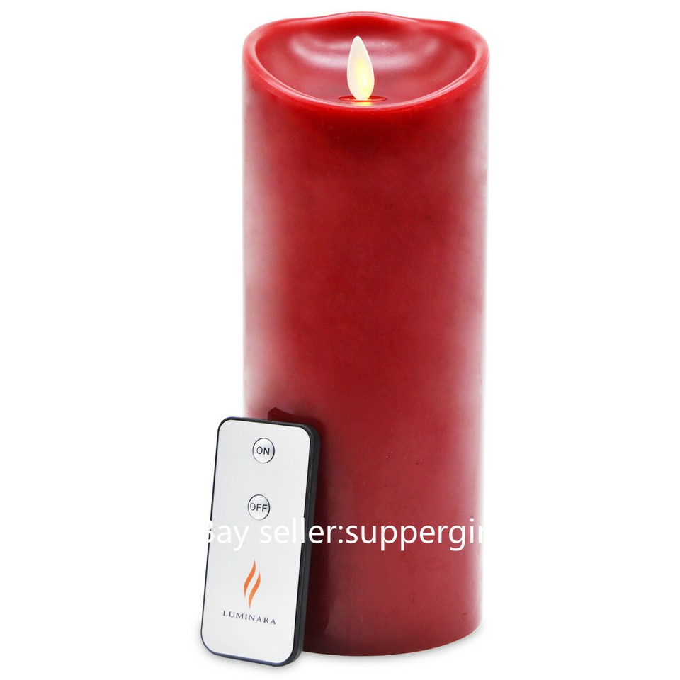 Luminara Pillar Flameless Dancing Wick LED Candle Battery Operated for ...