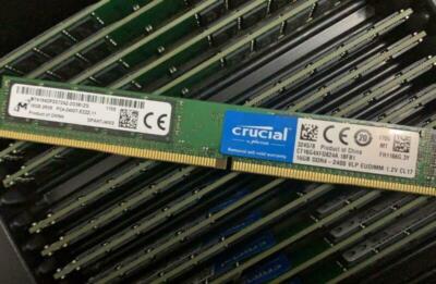 16GB Micron DDR4 RAM ECC Memory 2400T 2Rx8 2400T-EZZZ-11 MTA18ADF2G72AZ ...
