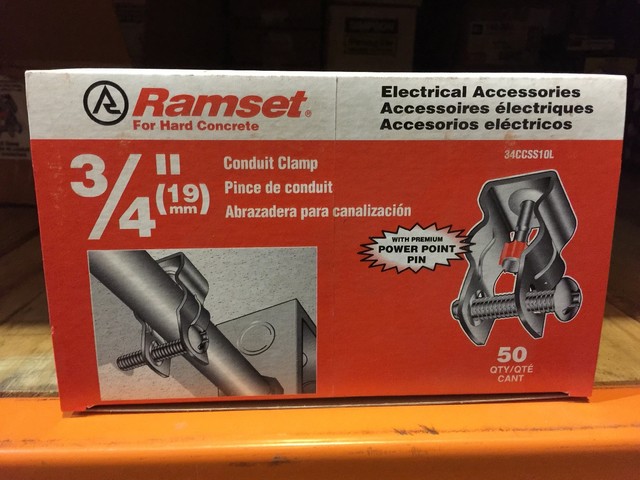 50 Ramset Electrical * 3/4" Conduit CLAMP * for hard Concrete ...