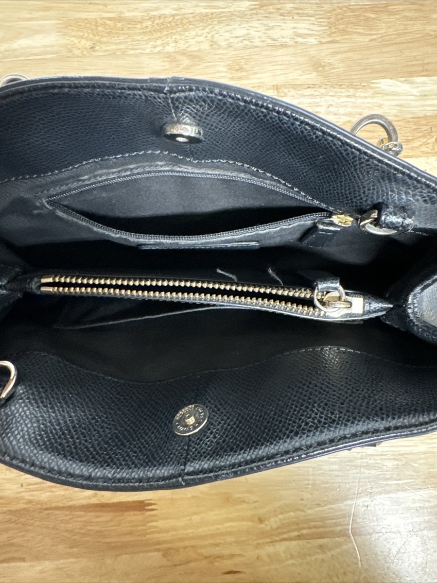 Coach Minetta Crossgrain Leather Black Satchel Crossbody Bag Coach Minetta Crossgrain Leather Black Satchel Crossbody Bag