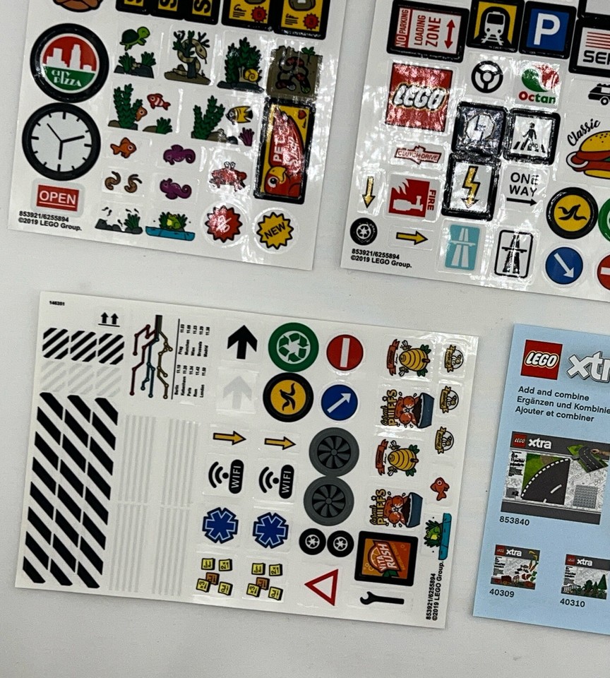 LEGO Xtra City Town 853921 Brick Stickers Set - Extra Custom MOC Sheet ...