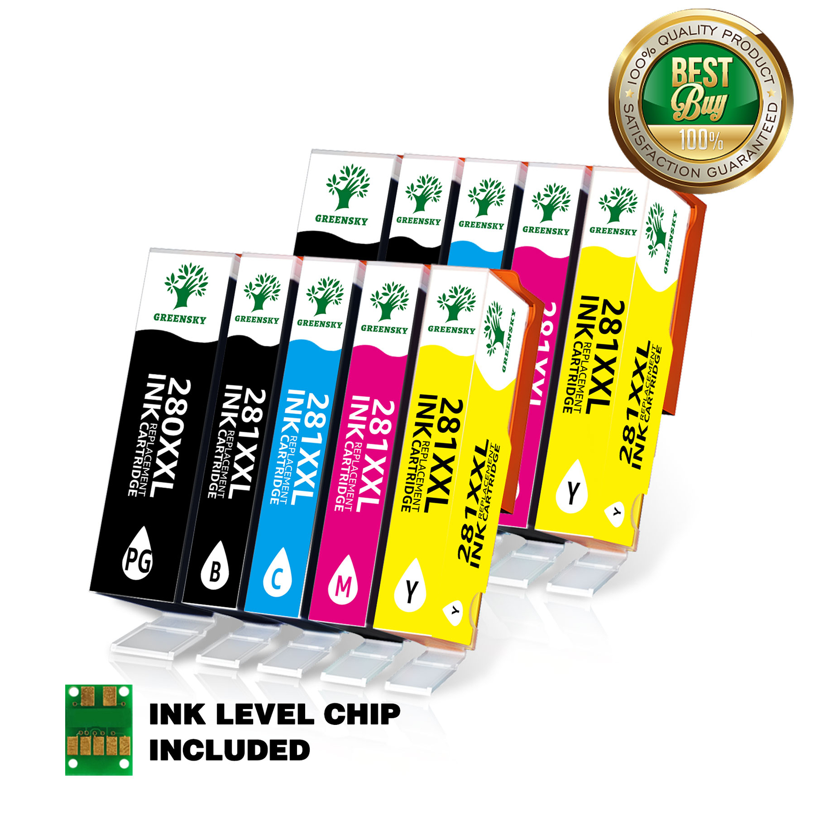 10PK XXL Printer Ink Set for PGI-280XXL CLI-281XXL Canon TR8622A ...