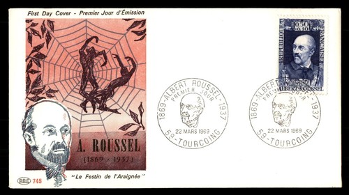 MayfairStamps France FDC 1969 - Albert Roussel "Le Festin de l'Araignée ...