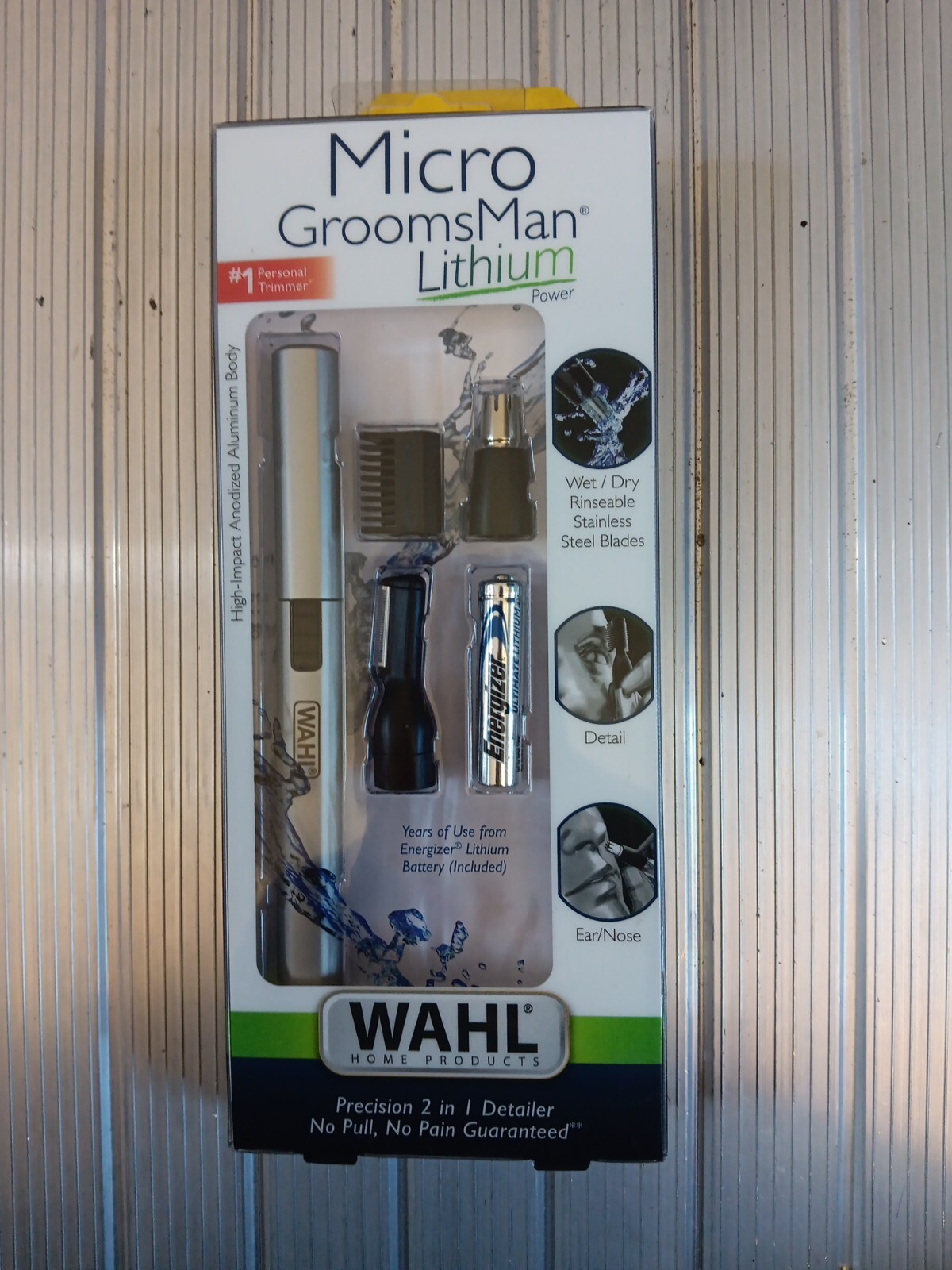 Wahl Micro GroomsMan Lithium 2 in 1 Trimmer Kit Silver (L40 ...