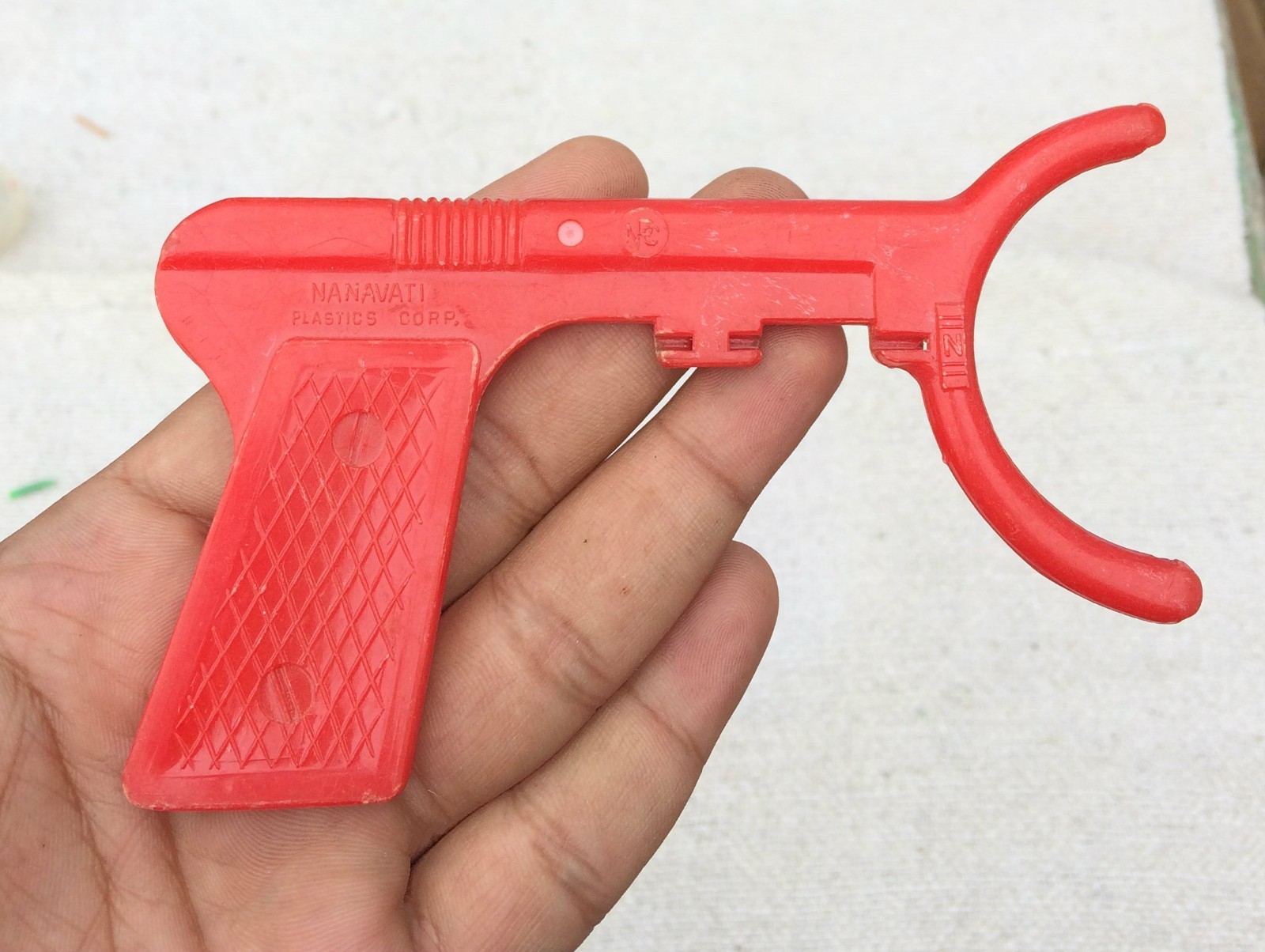 Vintage Atom Top Disc Throwing Rubber Toy Gun Vintage Toys Red Color ...