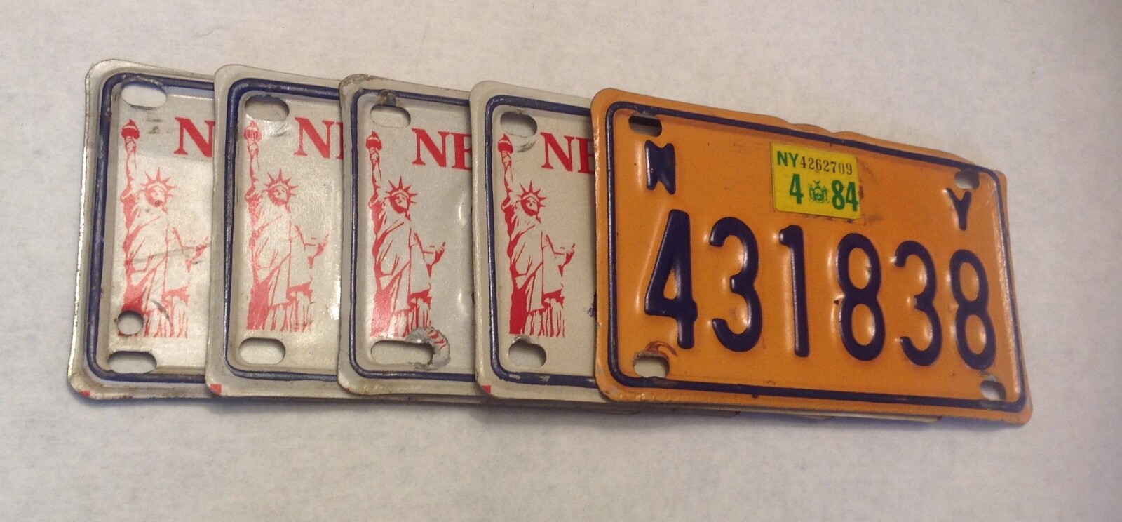 Vintage NEW YORK STATE MOTORCYCLE LICENSE PLATE LOT OF 5 | eBay