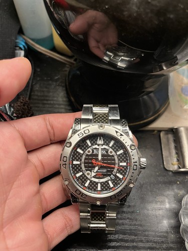 96B156 Bulova Men's Precisionist Champlain Black carbon fiber Watch ...