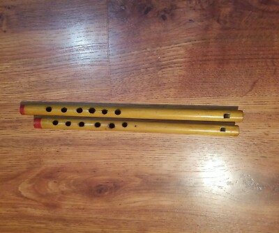 Hand Carved Bamboo Flutes With Red Tip | eBay