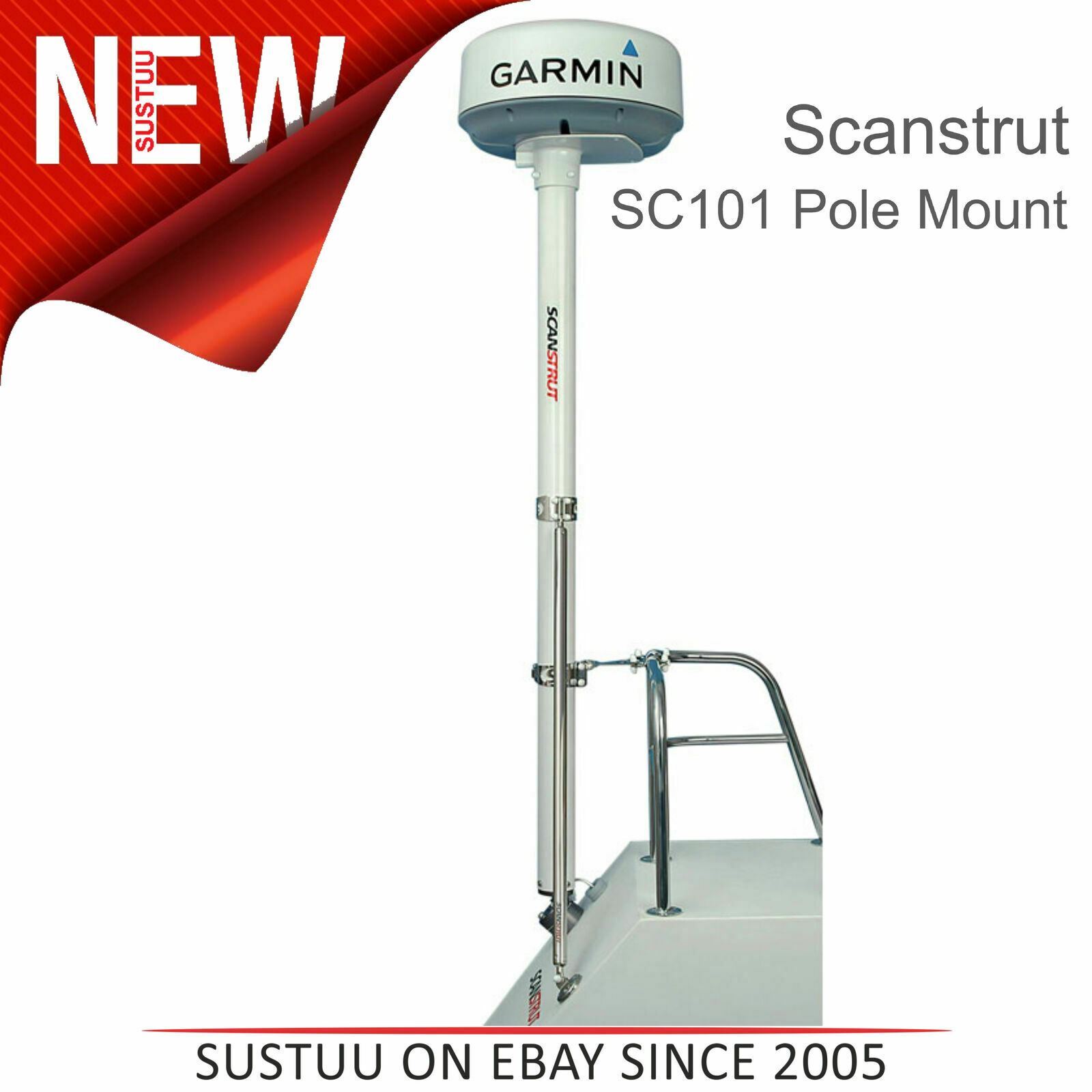 Scanstrut SC101 1.9m Radar Pole System Kit│For Raymarine/Garmin/Navico ...