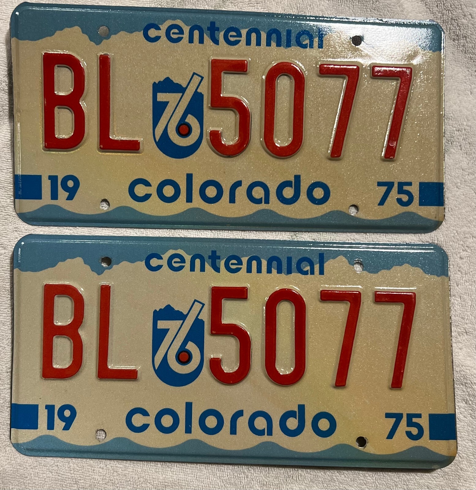 LICENSE PLATES COLORADO 1975 CENTENNIAL 5077 PR NICE | eBay