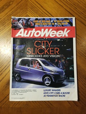 Autoweek Magazine SEPTEMBER 20, 1993 MERCEDES A93 VISION CART AT MID ...