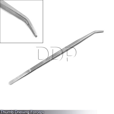 (Huge Jumbo Aquarium Tweezers) Thumb Dressing Forceps Serrated 24 ...