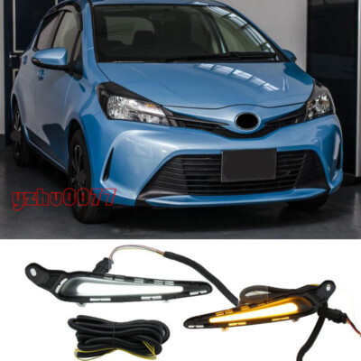 2016 2017 2018 For Toyota Vitz LED Driving Lights Turn Signal Light Fog ...