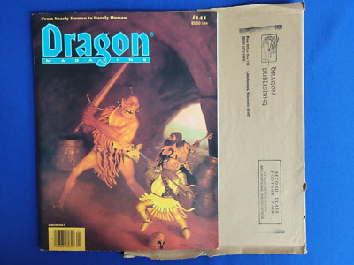 Dragon Magazine Issue #141 with Original Mailing | eBay