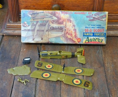 Aurora Famous Fighters SE-5 Scout WWI British Airplane Model Kit ...