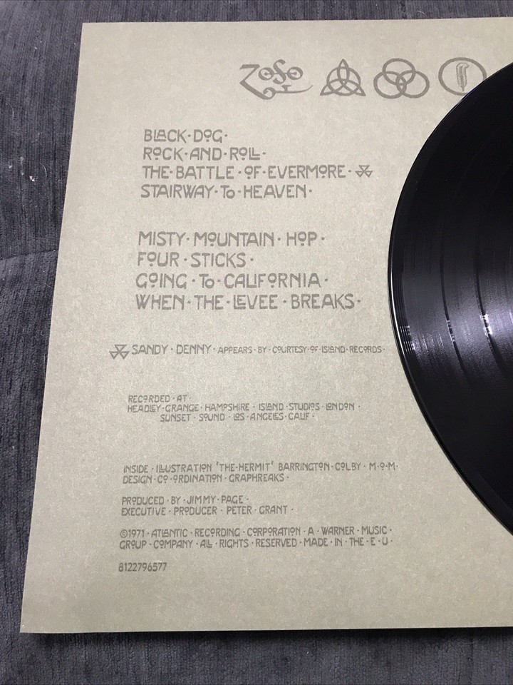 LED ZEPPELIN Signed Autograph Album Record LP Jimmy Page Robert Plant ...