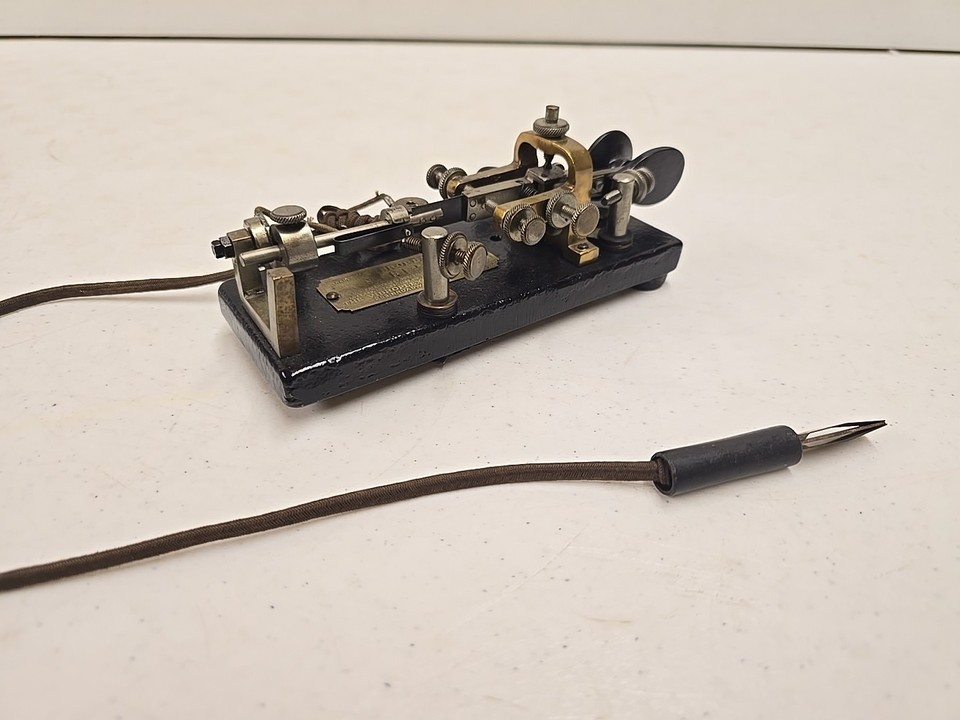 Antique C1918 Vibroplex Semi-Automatic Telegraph Morse Code Key Bug No ...