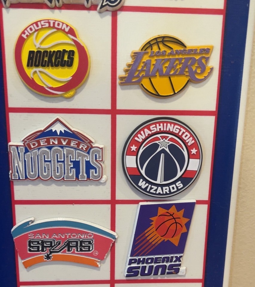 VINTAGE NBA WASHINGTON WIZARDS RUBBER STANDINGS BOARD FRIDGE MAGNET ...