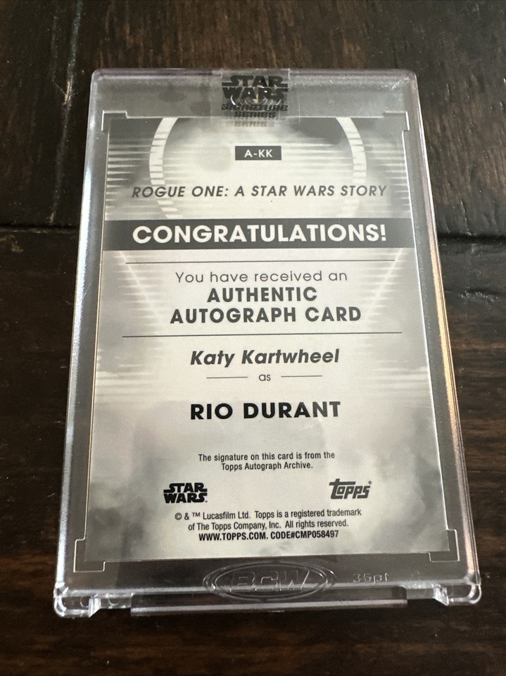 2023 Topps Star Wars Signature Series Auto #A-KK Katy Kartwheel as Rio ...