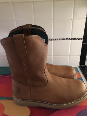 GEORGIA BOOT WEDGE STEEL TOE PULLON WELLINGTON WORK BOOTS G5353 US Men ...