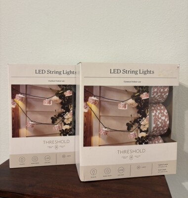 Threshold LED String Lights 10 LIGHTS Outdoor/indoor Lot Of 2 | eBay