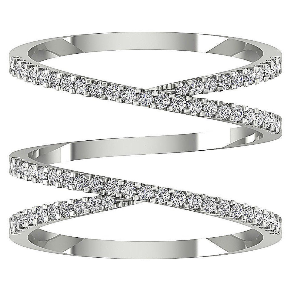 Round Diamond Triple Wedding Ring SI1 G 0.55Ct 14K Yellow Gold Prong ...