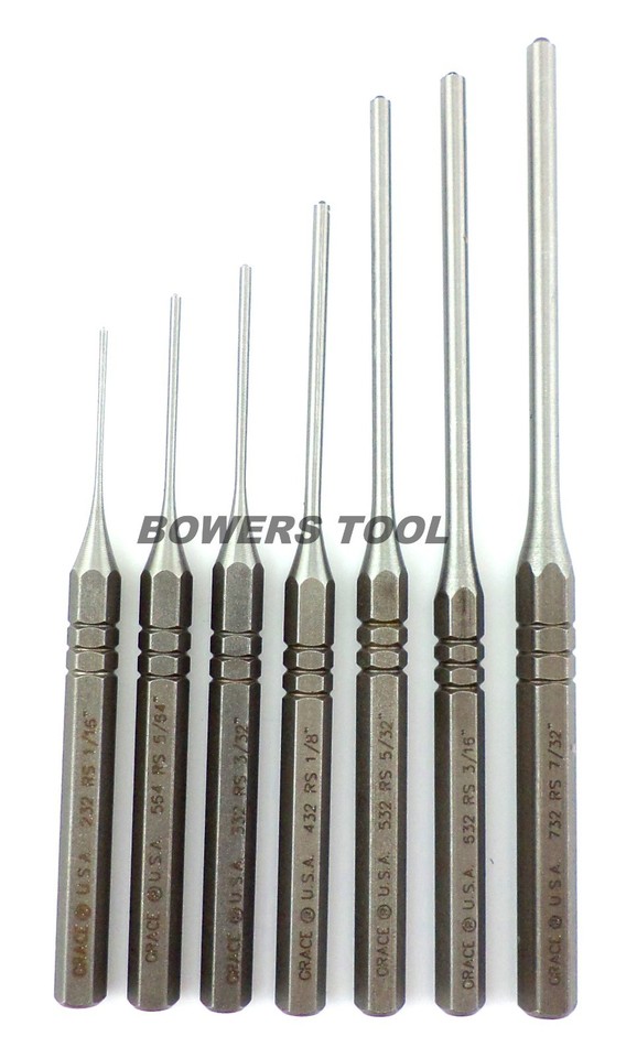 Grace Gunsmith Roll Spring Pin Punch Set 7pc Gun Care Machinist Made in ...