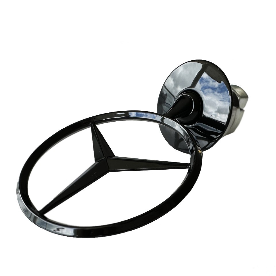 Gloss Black 44 mm Mercedes W211 S211 W212 S212 W221 W222 W204 S204 Star ...
