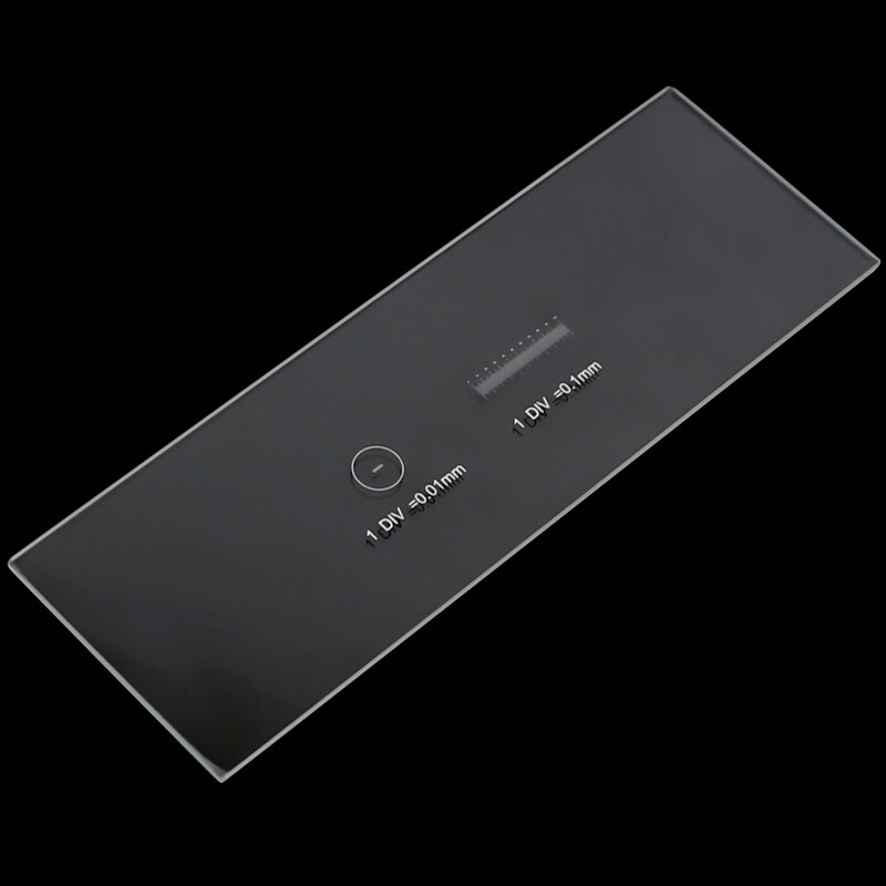 Scale Ruler 0.1mm 0.01mm Microscope Stage Micrometer Calibration Slide ...