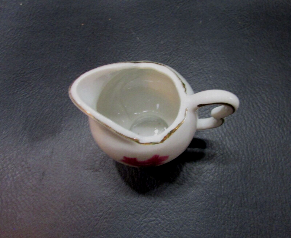 Old 1960s Japan White Porcelain Hand Painted Rose Gold Trim Vintage ...