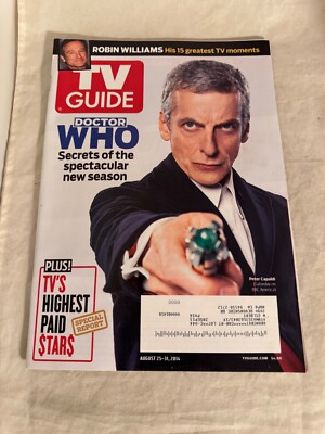 August 2014 TV Guide Magazine Doctor Who Peter Capaldi Robin Williams ...