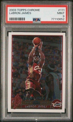 2003 Topps Chrome Lebron James #111 RC Rookie PSA 9 Mint New Holder | eBay