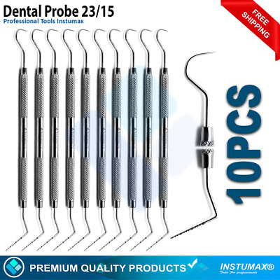 Dental Perio Explorer 23 Probe UNC 15 Color Marking Diagnostic Double ...