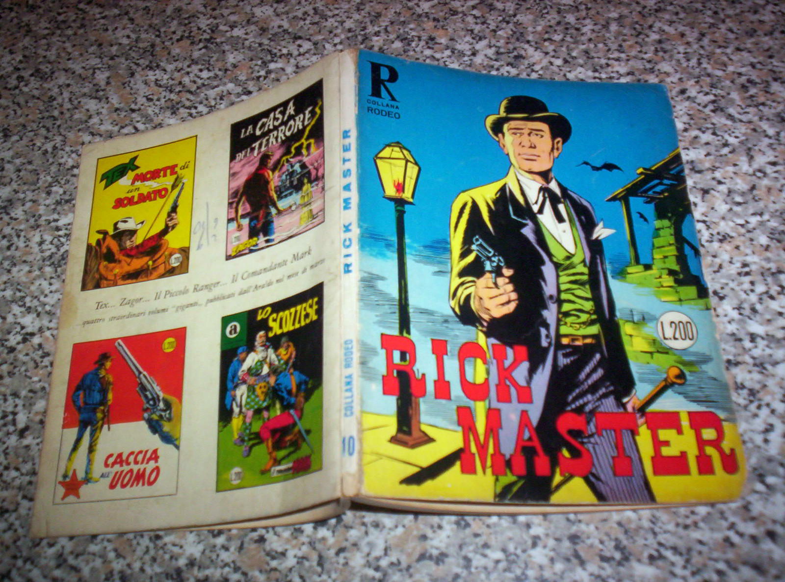 COLLANA RODEO RICK MASTERS N.10 ORIGINALE 1°EDIZIONE(RETRO 200 LIRE TEX ...