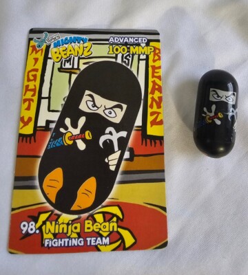 Mighty Beanz # 98 Ninja Black Bean Vintage Series 2 With Fighting Team ...