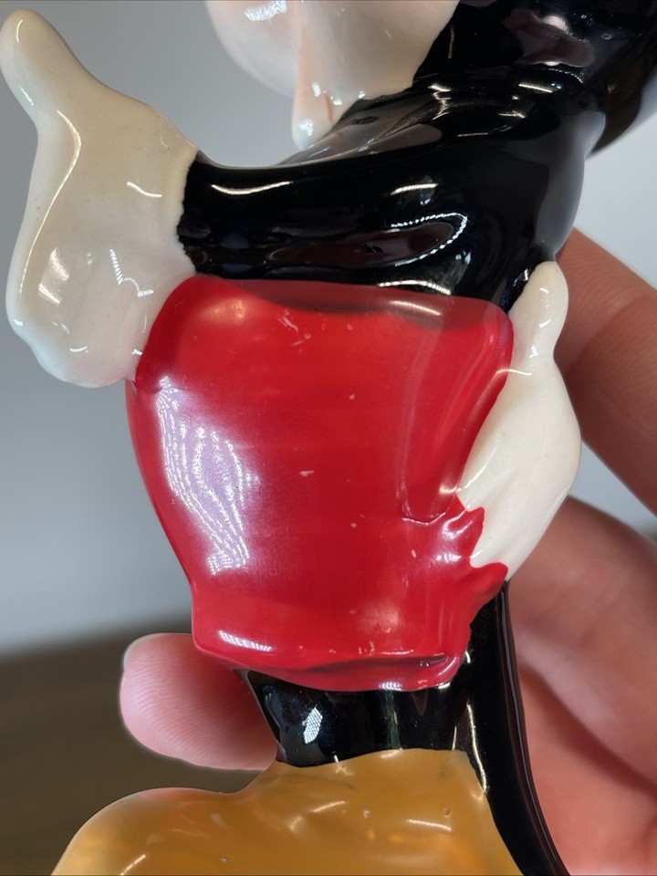 Walt Disney Productions Japan 1960's Mickey Mouse Ceramic Figurine Hand ...
