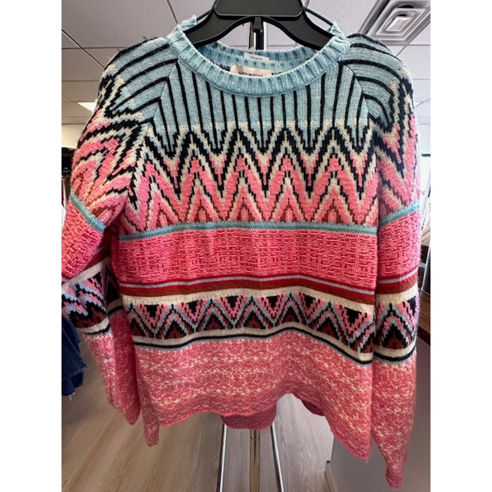 NWT ALDO MARTINS SMALL SHIRA SWEATER PINK BLUE MULTI COLOR $288.00 | eBay