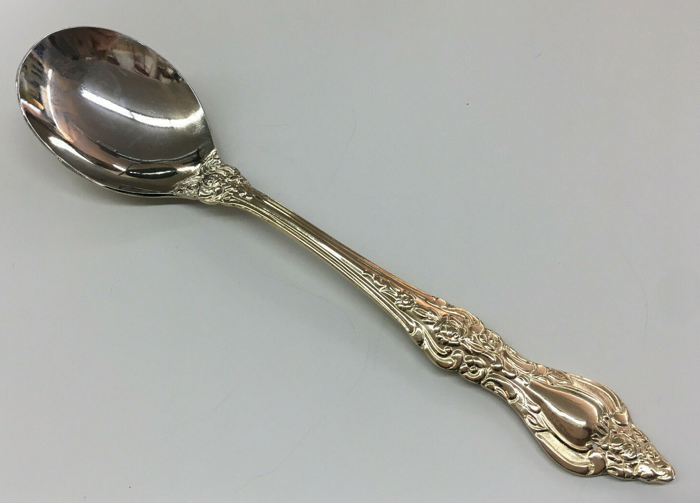 1 Sugar Shell Serving Spoon Gold Electroplate Golden Crown Royale ...