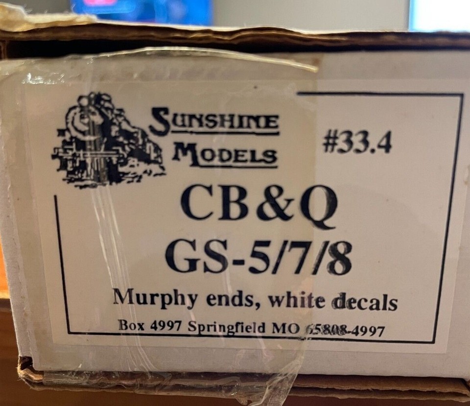 HO Various Sunshine Models Kits CB&Q Chicago Burlington and Quincy | eBay