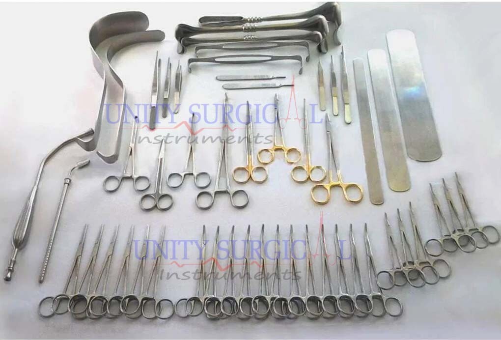 Basic Laparotomy Instruments 104 Pcs Surgery Set Medical Abdominal Gold | eBay