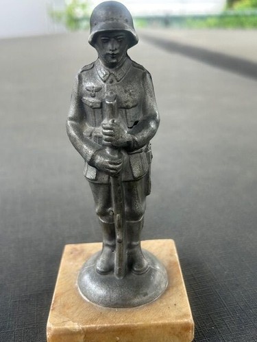 Original German WW2 Soldier Statue on Marble Base-6" Tall-Nice- | eBay