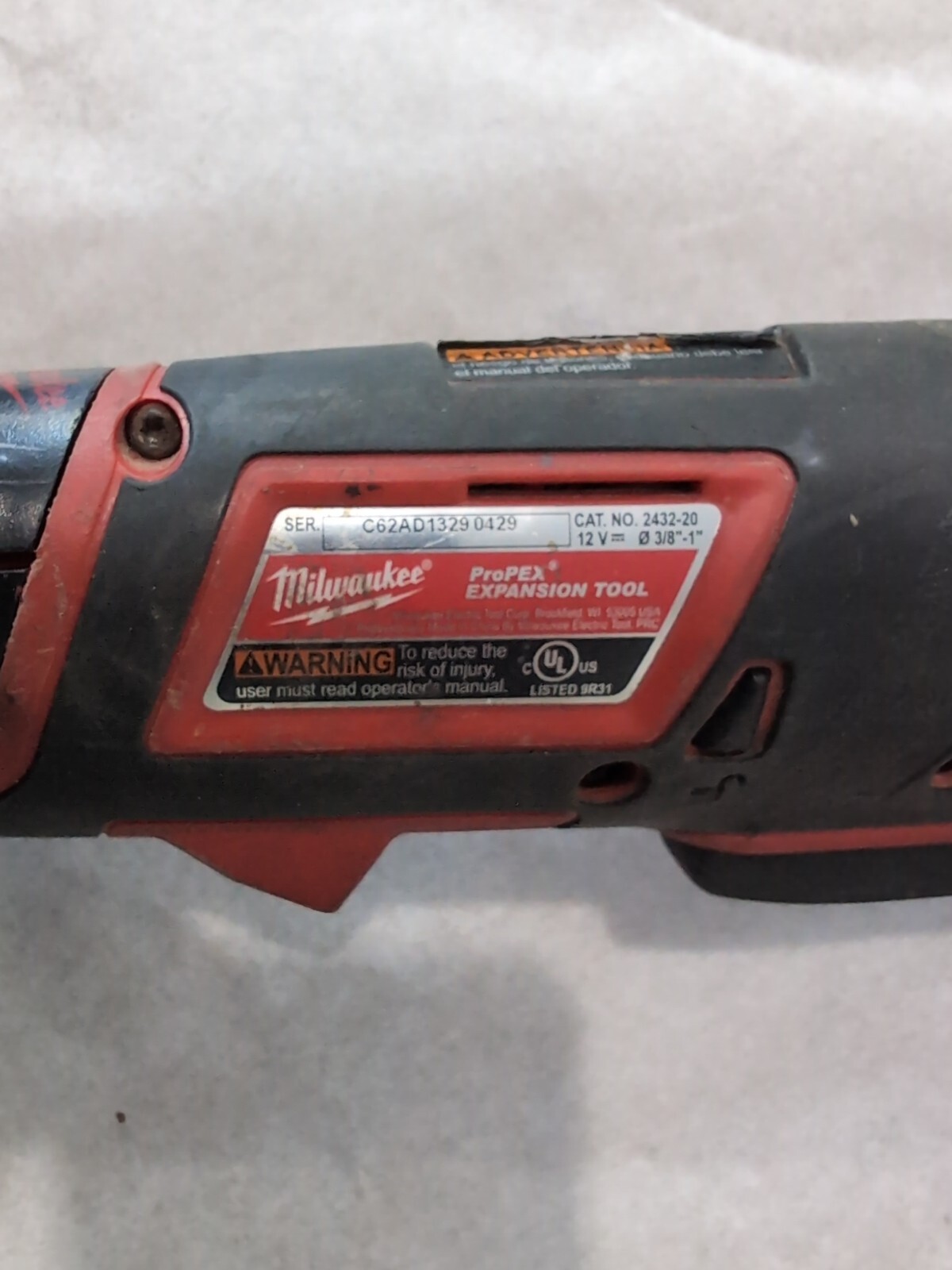 Milwaukee M12 Cordless ProPEX Expansion Tool - 2432-20 (Tool Only) for ...