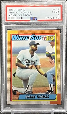 1990 Topps #414 Frank Thomas Rookie Card PSA 9 Mint The Big Hurt Newly ...