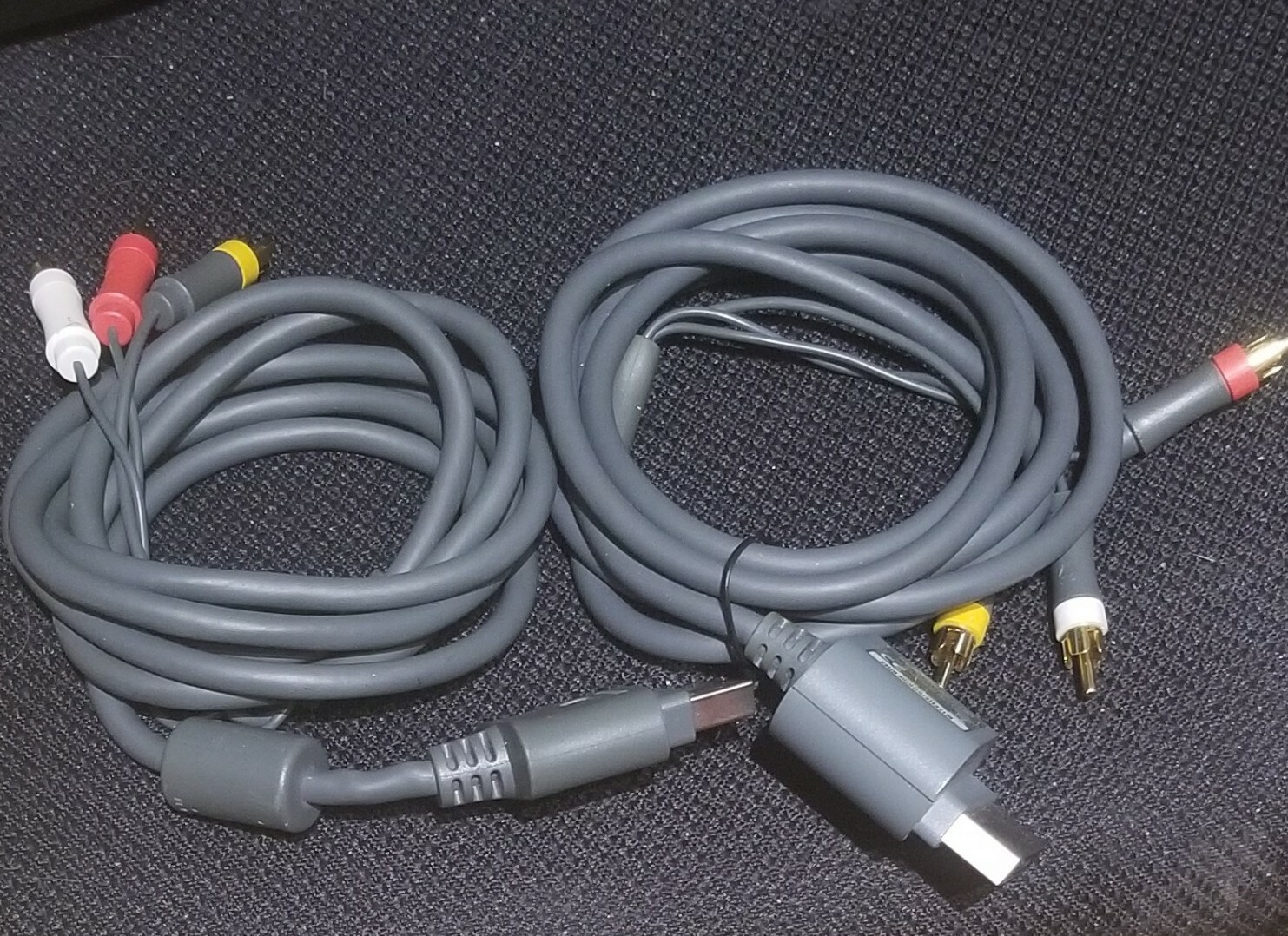 Microsoft Xbox 360 Composite AV Cable Gray X810973-001 & X801253-100 (2 ...